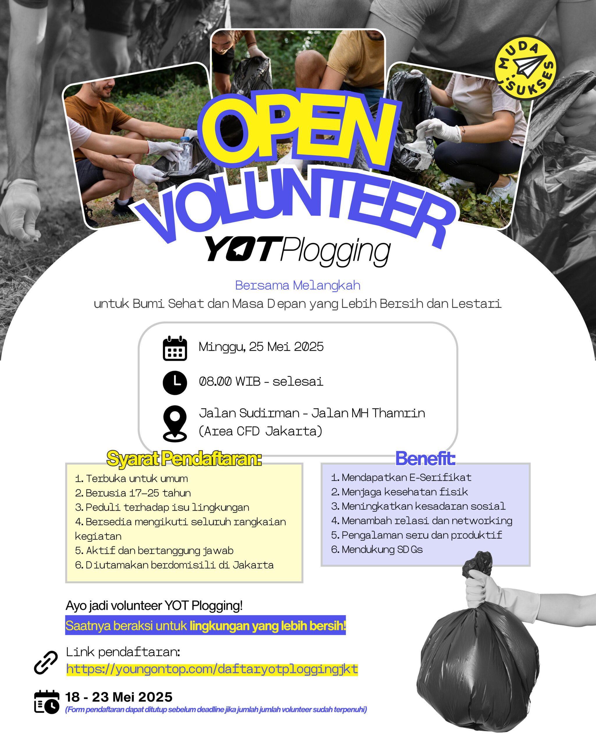 YOTers Jakarta – YOT Plogging | Registrasi – Young On Top